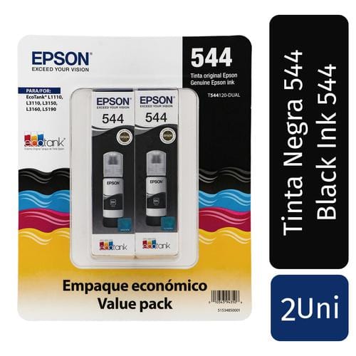 Epson Dual Pack Black Ink Cartridge 2 Units - Refill your Epson printe ...
