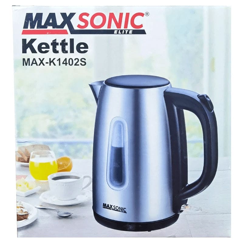 MAXSONIC ELITE STAINLESS STEEL ELECTRIC KETTLE 1.7L - MXSNEK17 – ebuystt