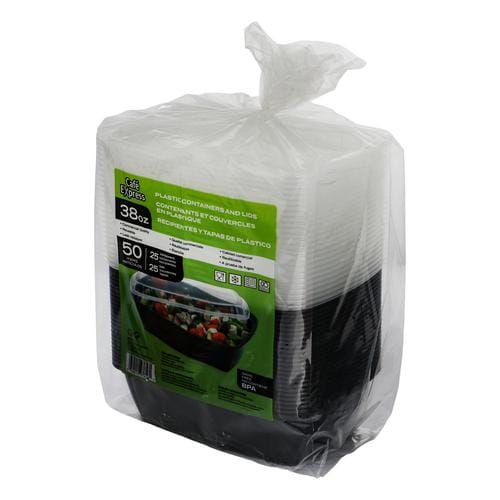 Café Express, Espresso Coffee Plastic Containers and Lids 50 Units / 2 ...