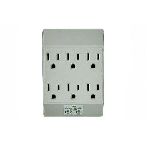 Nippon 6 Wall Outlet Socket The 6-outlet wall-mounted surge protector ...